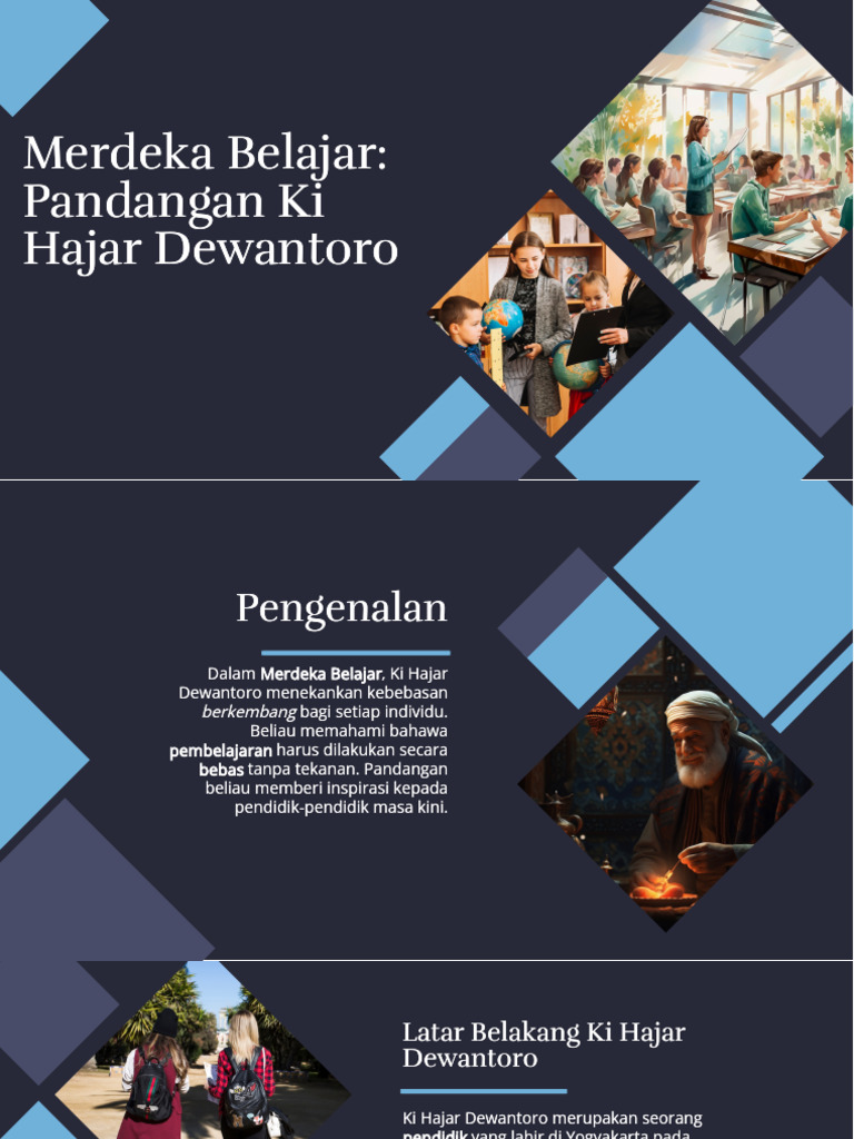 Slidesgo Merdeka Belajar Pandangan Ki Hajar Dewantoro | PDF
