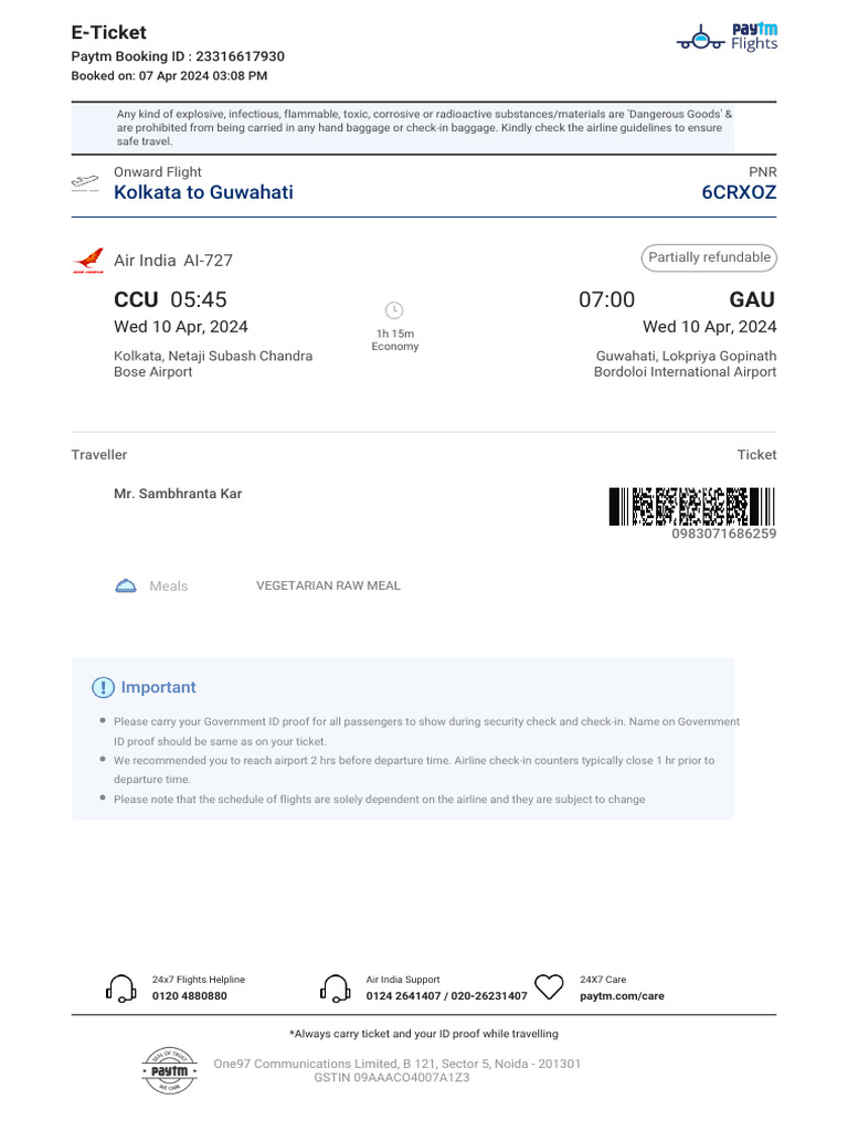 CCU_GAU_10042024_23316617930 | PDF | Fee | Aviation