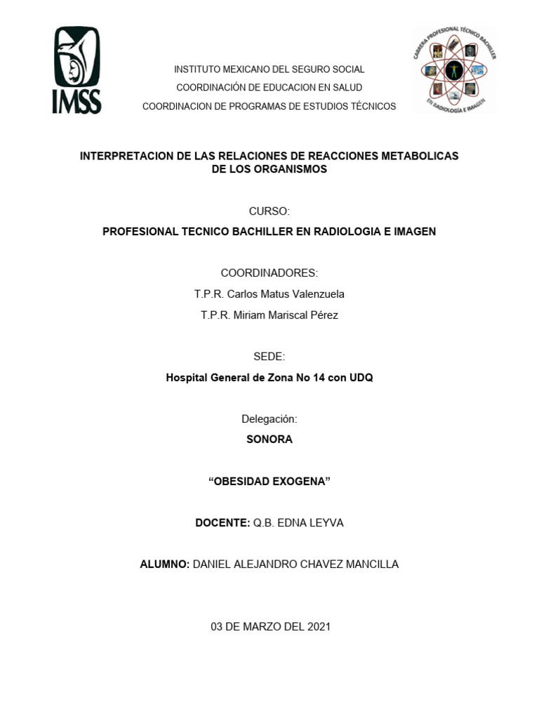 Obesidad Exogena | PDF | Obesidad | Índice de masa corporal