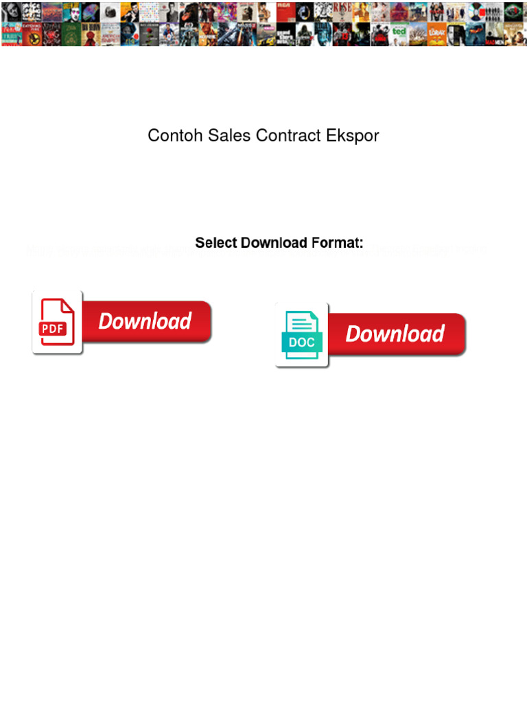 Contoh Sales Contract Ekspor | PDF