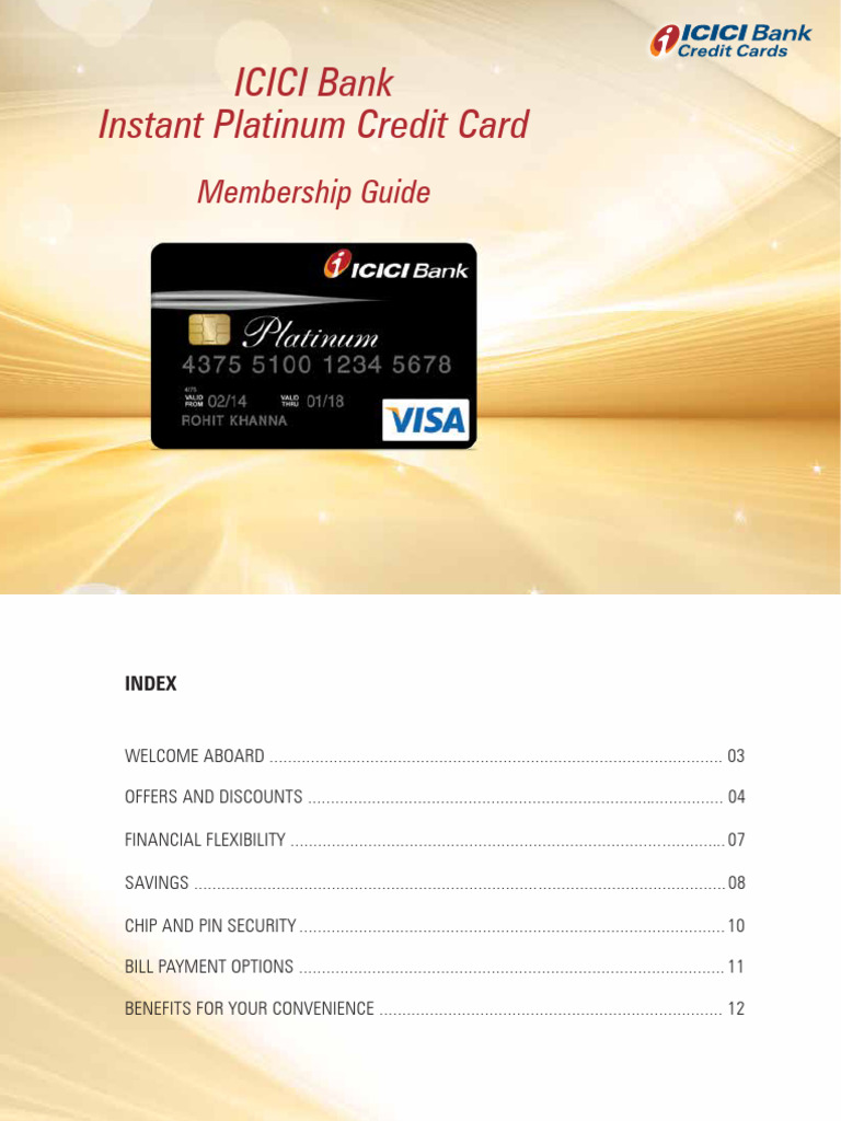 Icici Bank Instant Platinum Membership Guide | PDF | Credit Card | Cheque