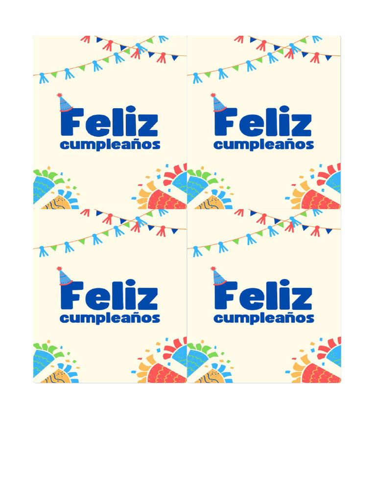 Tarjeta Cumpleaños | PDF