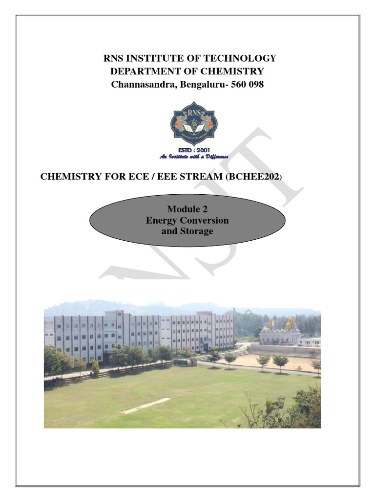 Module 2 - Energy Conversion and Storage-Final | PDF | Lithium Ion Battery | Anode