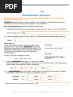 Stoichiometry Gizmo Exploration Guide | PDF | Mole (Unit) | Stoichiometry