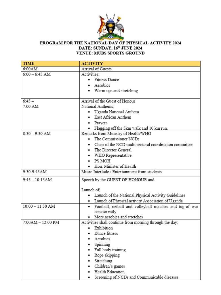 Program -NDPA June 2024 | PDF | Non Communicable Disease | Clinical ...