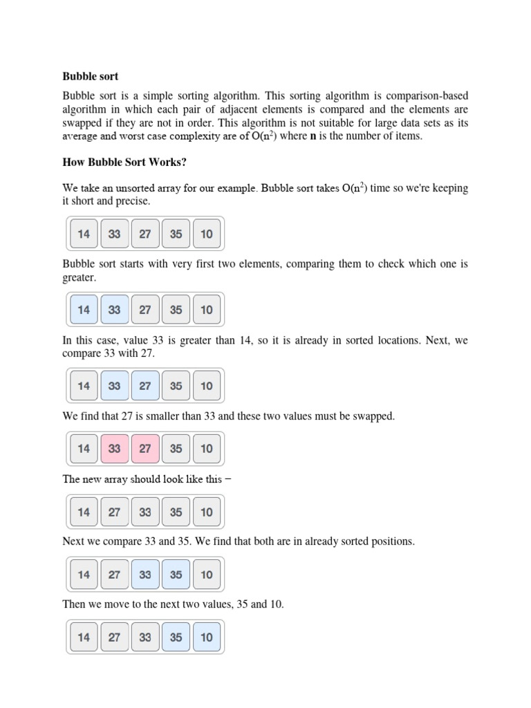 Bubble sort | Download Free PDF | Computer Programming | Theoretical Computer Science