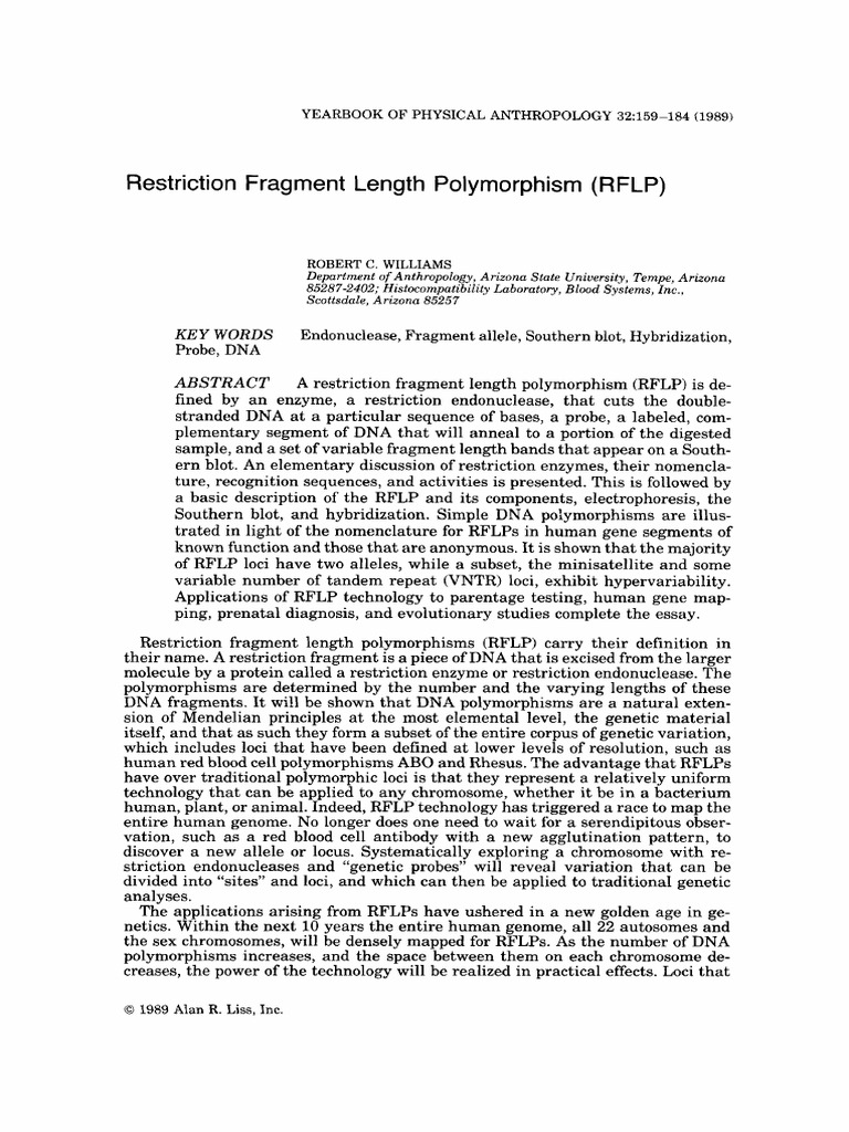 RFLP Protocols | PDF | Restriction Enzyme | Gel Electrophoresis