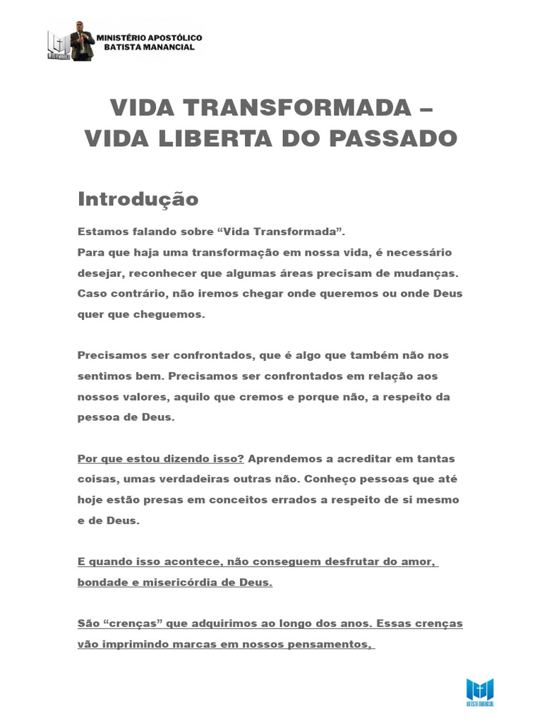 Vida Transformada | PDF | Jesus | Samaritanos