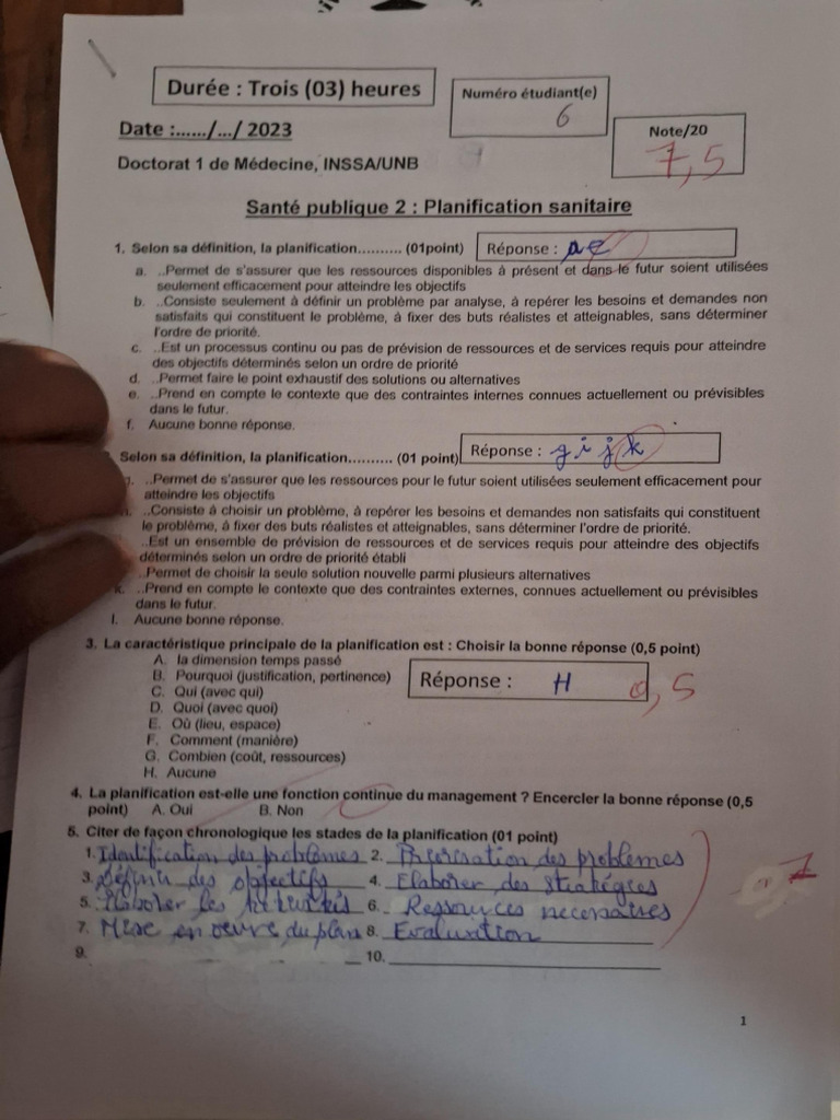 Planification sanitaire en santé publique | PDF | Planification