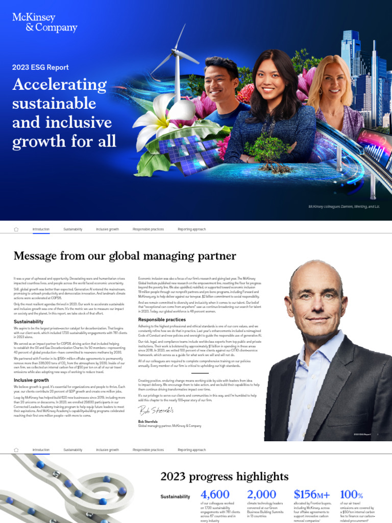 mckinsey-and-company-2023-esg-report-executive-summary | Download Free PDF | Sustainability ...
