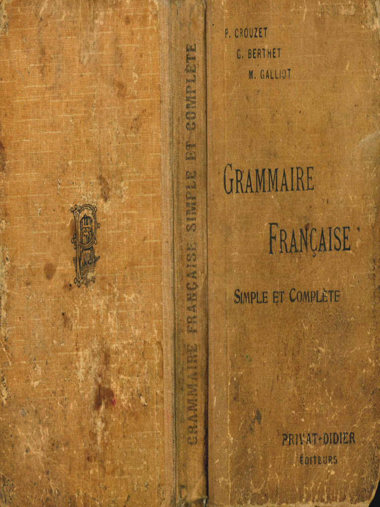 Grammaire Française Méthode Crouzet Complet | PDF