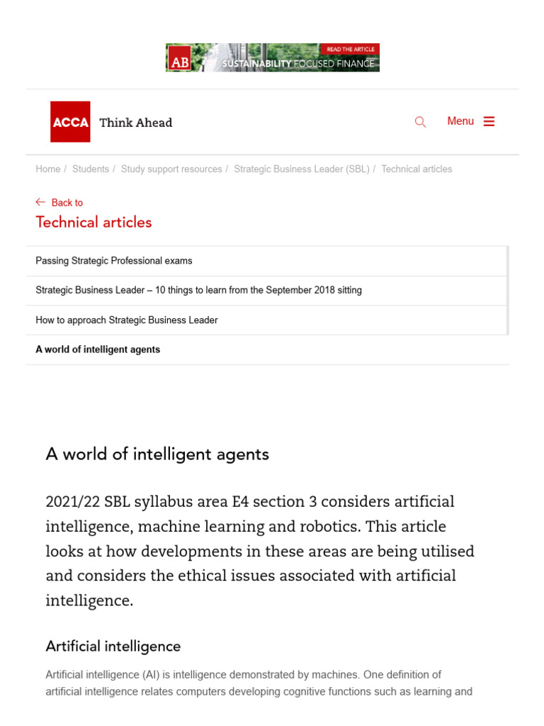 A World of Intelligent Agents - New Topic | PDF | Artificial ...