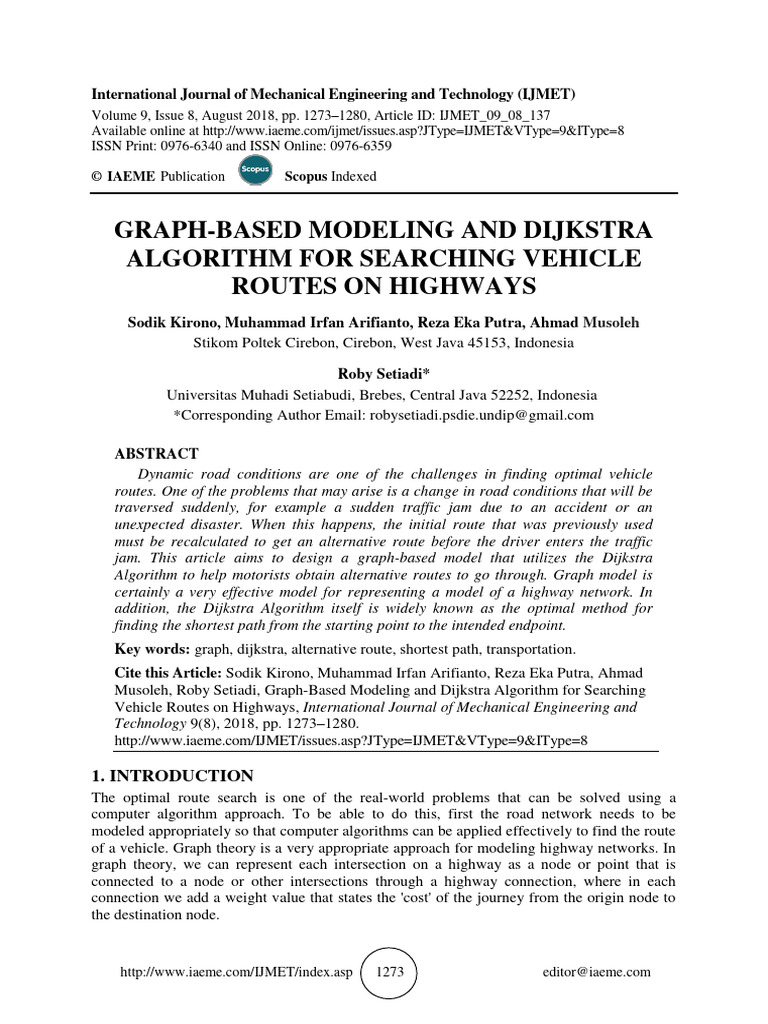 Graphbasedmodelinganddijkstraalgori Download Free Pdf Vertex Graph Theory Graph Theory 