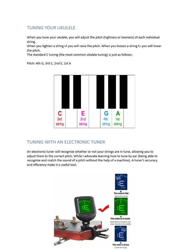 Tuning Your Ukulele | PDF | Art