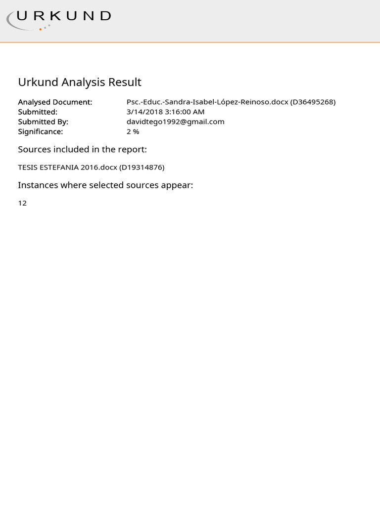 Urkund Report Psc. Educ. Sandra Isabel López Reinoso - Docx (D36495268 ...