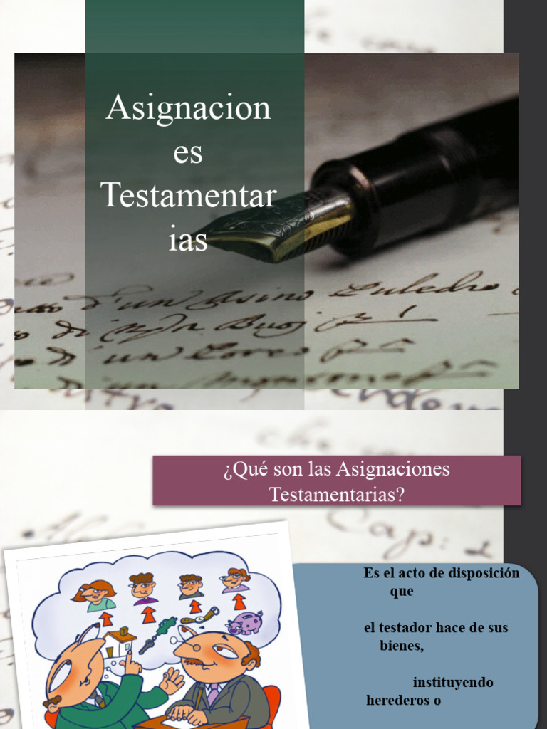 Asignaciones Testamentarias: Guía Completa | PDF | Herencia ...