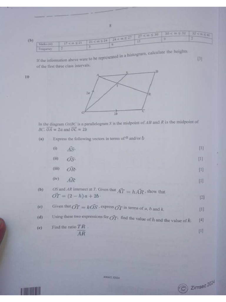 Zimsec J2024 Maths Paper 2. SectionB | PDF