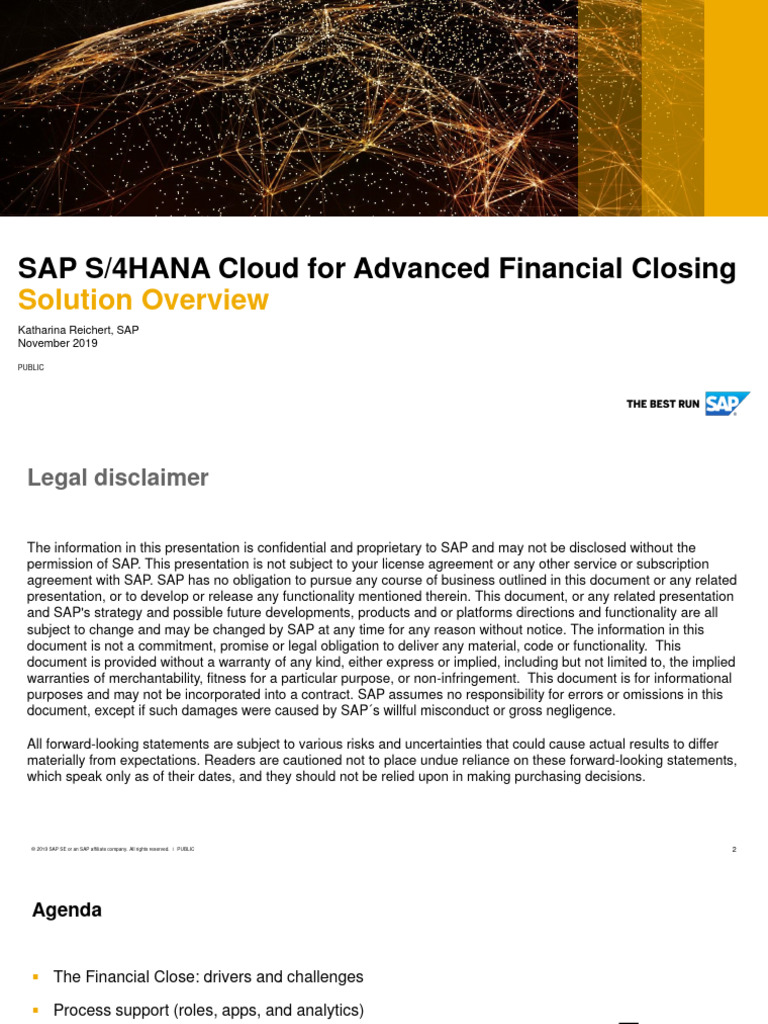 SAP S/4HANA Cloud: Advanced Financial Closing | PDF | Cloud Computing ...