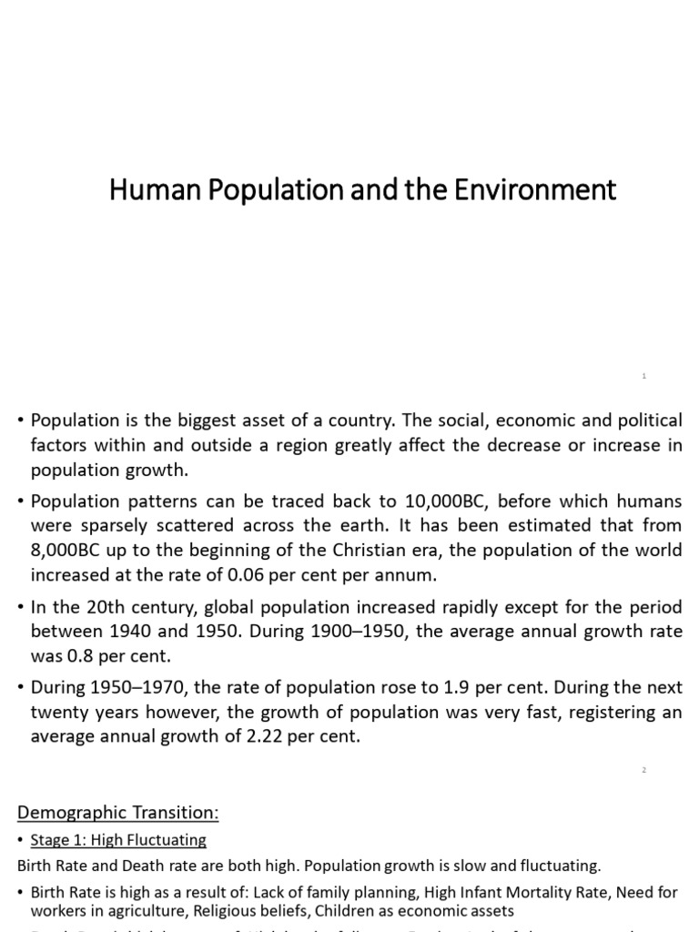 Module 2 - Human Population and The Environment | PDF | Infant ...