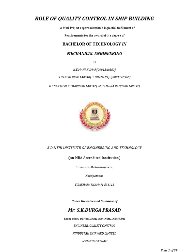 Quality Control in Indian Shipbuilding | PDF | Nondestructive Testing ...