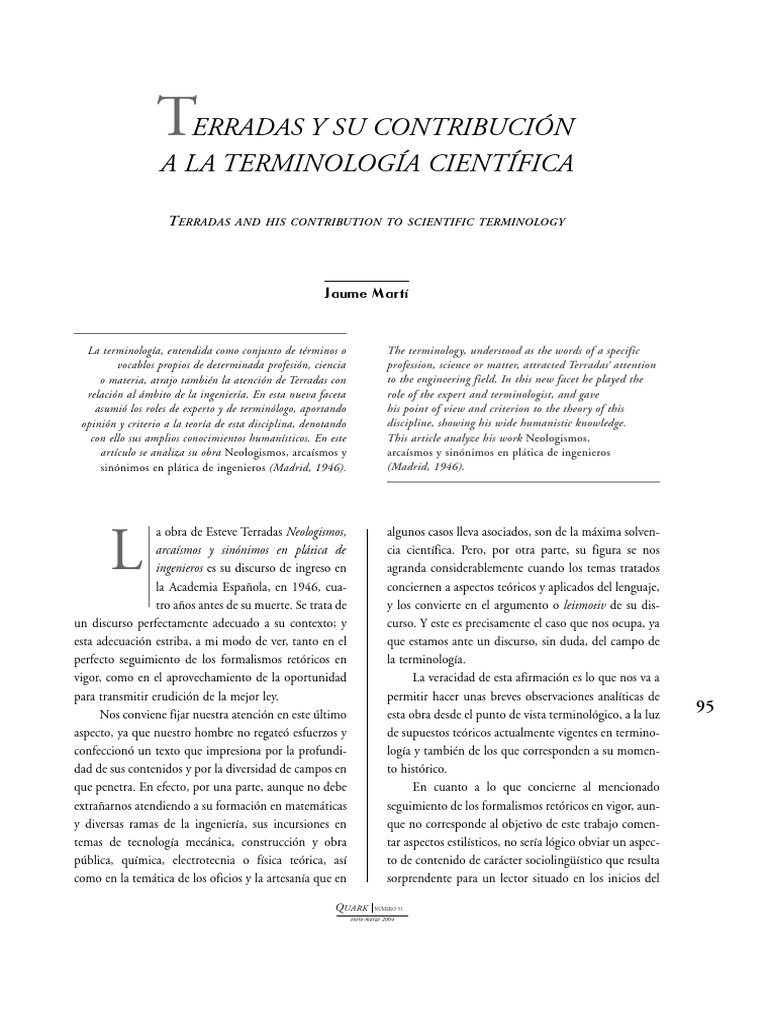 Terminología Científica | PDF | Traducciones | Lingüística