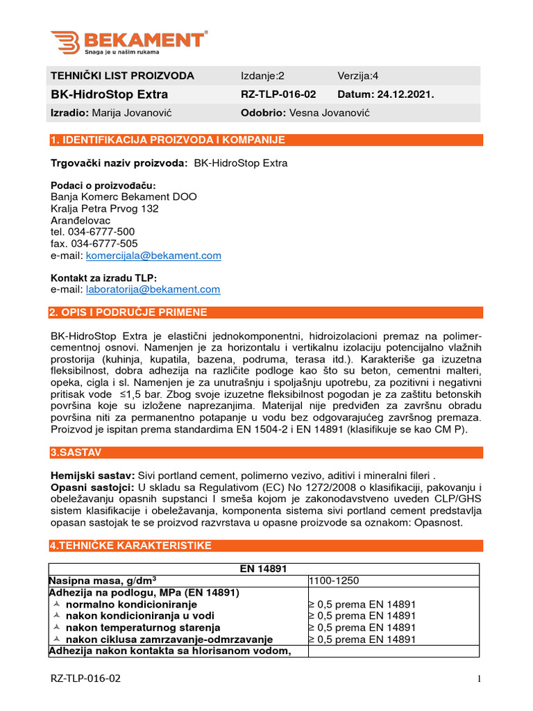 65 Tlp Bk Hidrostop Extra 24 | PDF