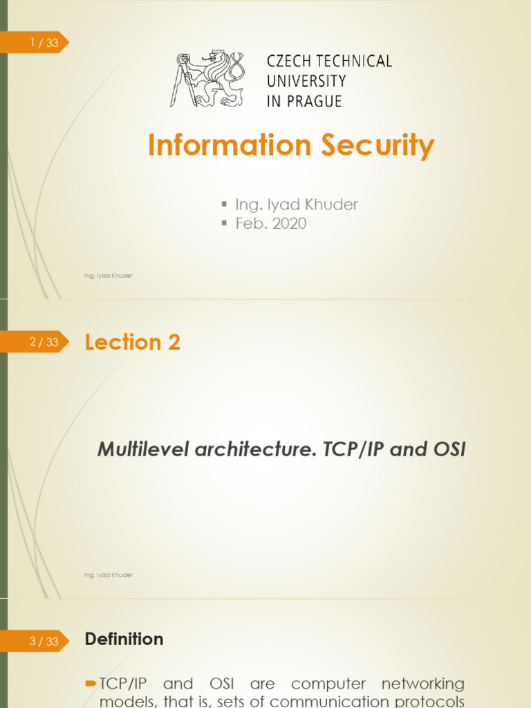 Lecture2020 02 Multilevel Architecture Protocols | PDF | Osi Model | Internet Protocols
