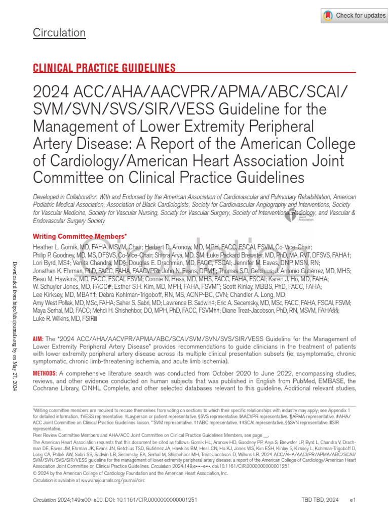 Clinical Practice Guidelines: Circulation | PDF | Angiology | Health Care