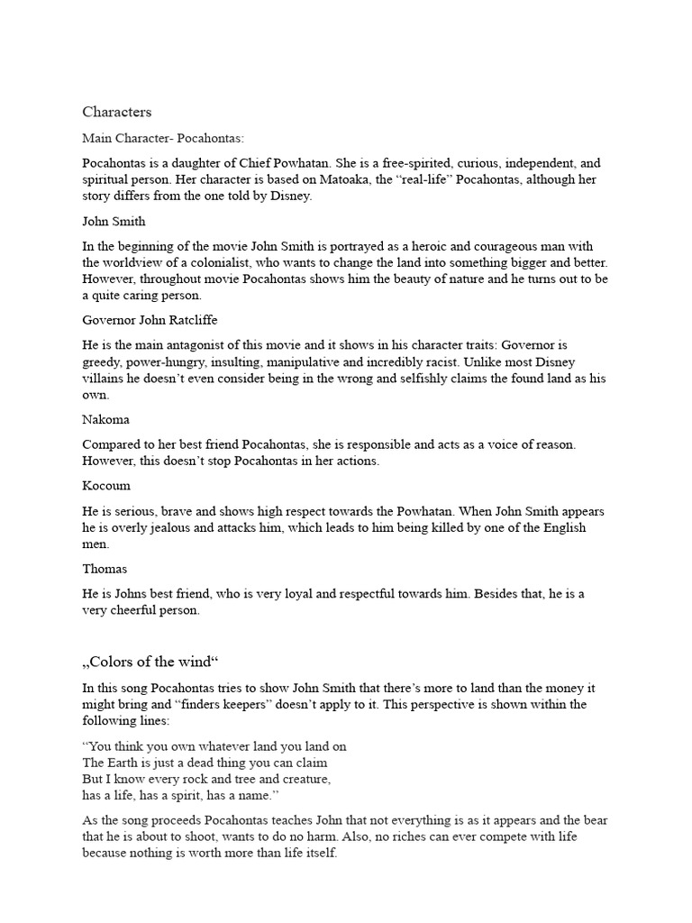 Pocahontas | PDF | Mystery, Thriller & Crime Fiction | Young Adult