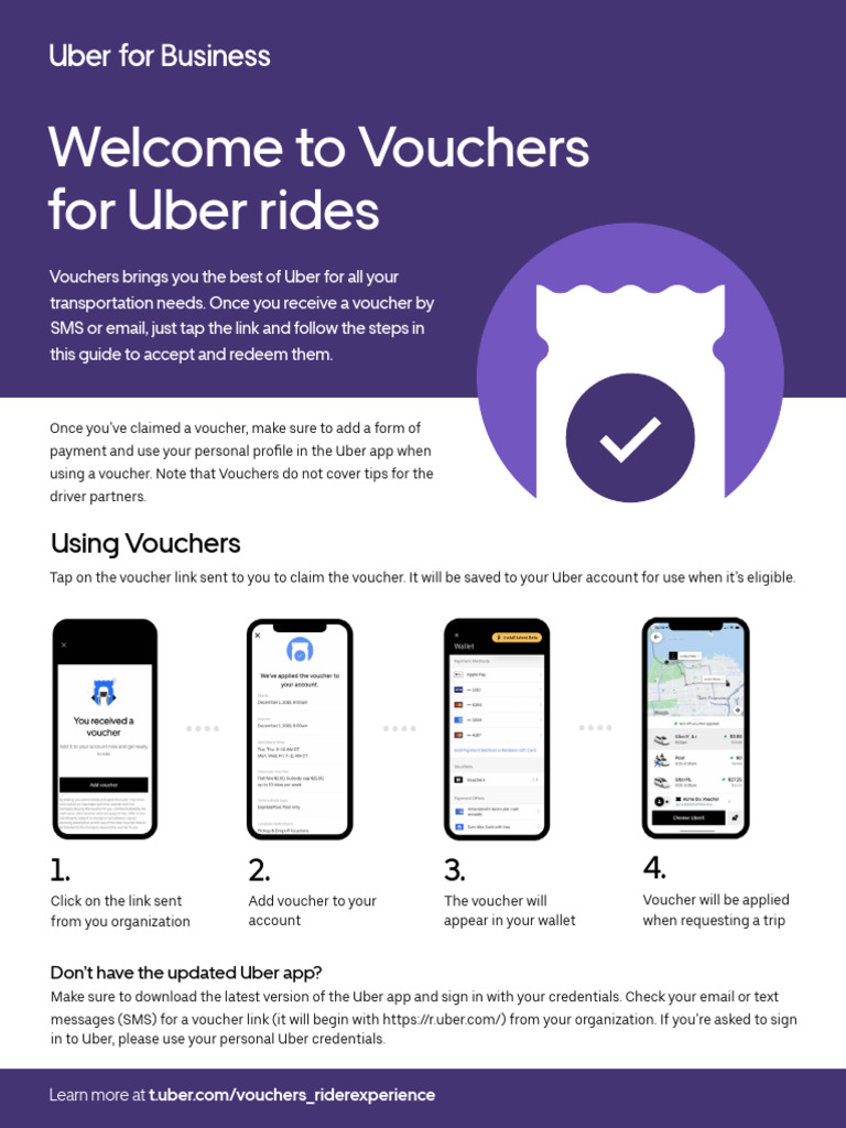 U4B Onboarding Guide VouchersRides R6 | PDF | Mobile Software | Software