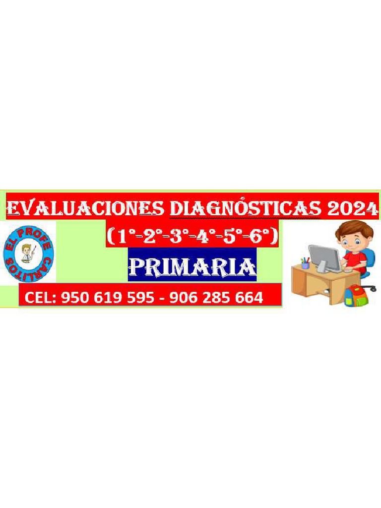 Evaluaciones Diagnosticas 2024 - Primaria - 2do Grado | PDF