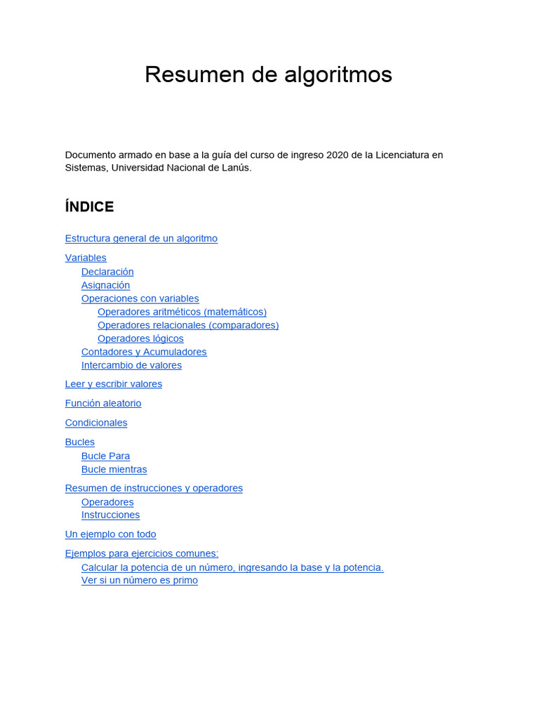 Guía de Algoritmos y Variables | PDF | Algoritmos | Variable (informática)