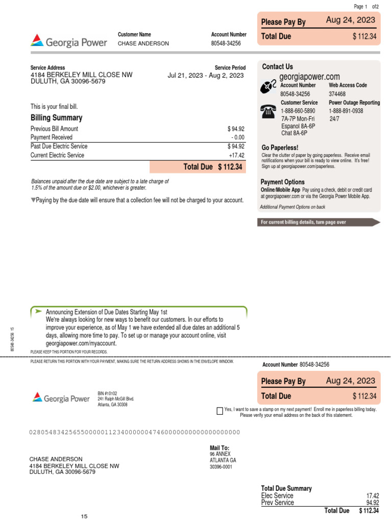 Billing Statement | PDF | Debit Card | Cheque