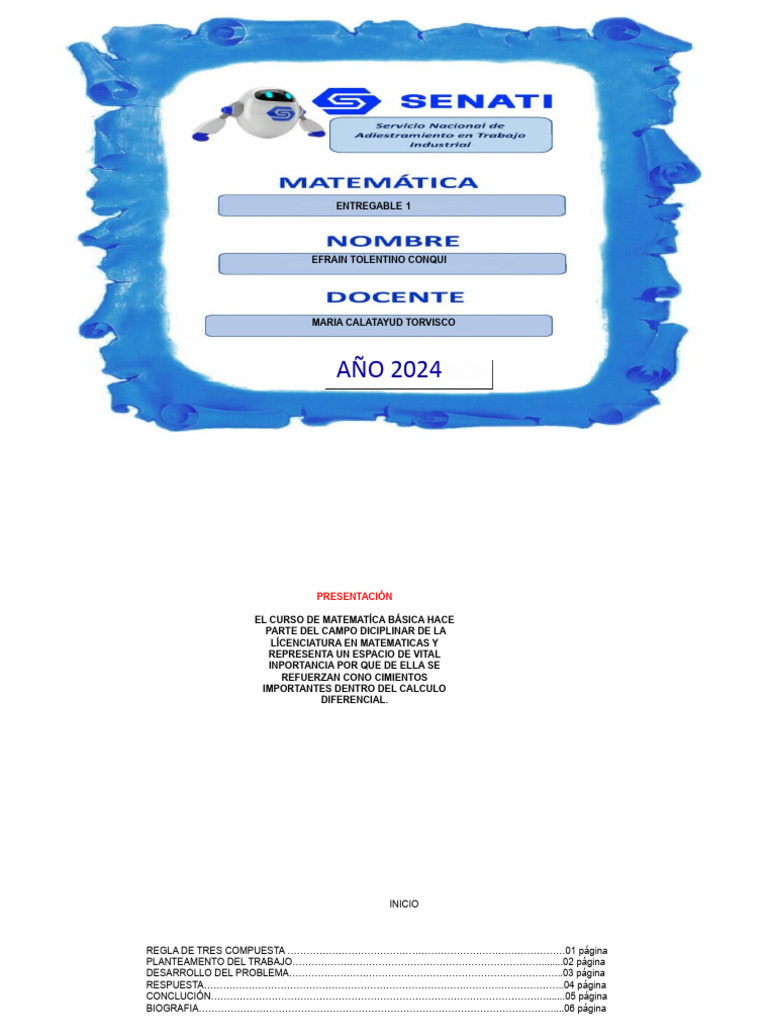 Entregable de Mate | PDF | Vatio | Aprendizaje
