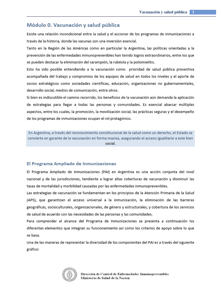 Modulo 0_Vacunación y Salud DiCEI | PDF | Vacunación | Vacunas
