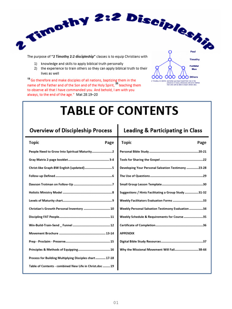 2 Timothy 2:2 Discipleship Guide | PDF | Disciple (Christianity) | Jesus