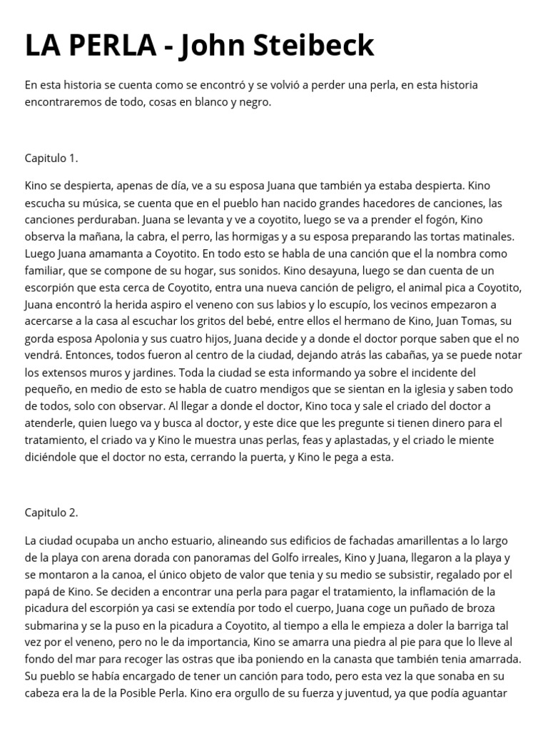 La Perla | PDF | Perla | ostra