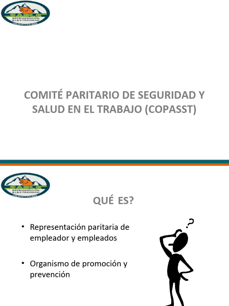 Funciones del COPASST en Seguridad Laboral | PDF | Seguridad y salud ...