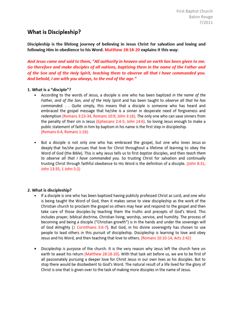 what-is-discipleship-2 | PDF | Disciple (Christianity) | Jesus