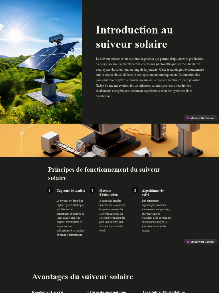 Introduction Au Suiveur Solaire | PDF | Énergie solaire | Énergie ...