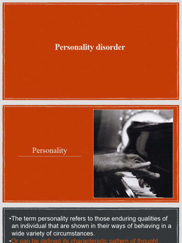 Presentation 3 | PDF | Psychotherapy | Personality Disorder