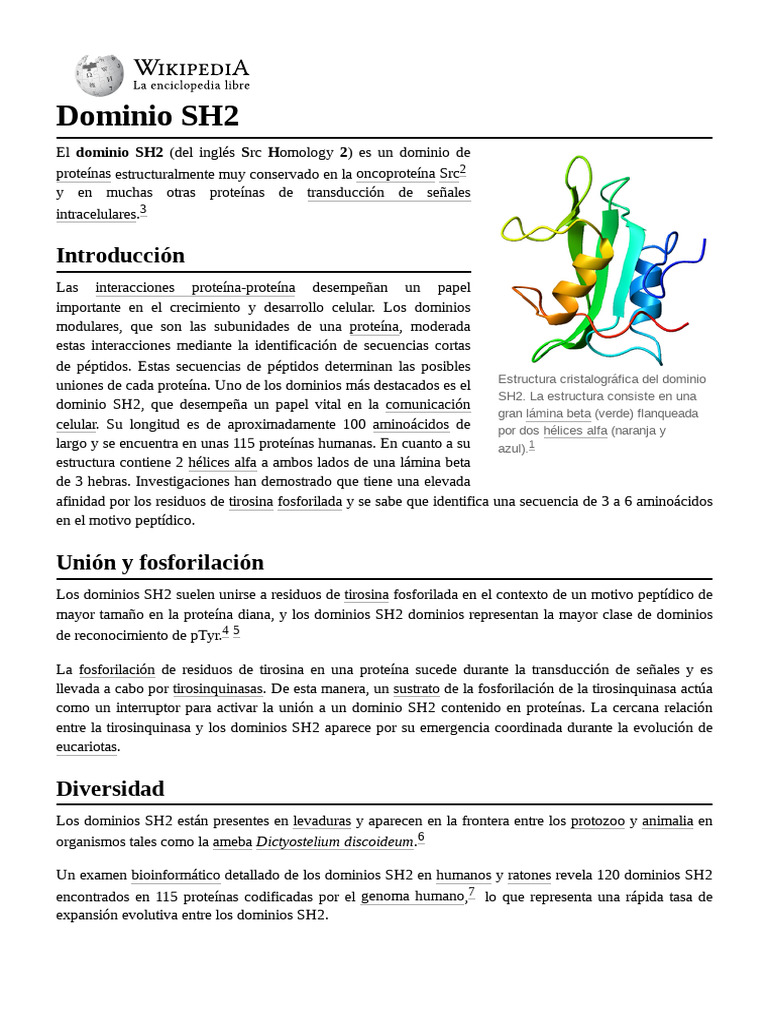 Dominio_SH2 | PDF | Comunicación celular | Proteínas