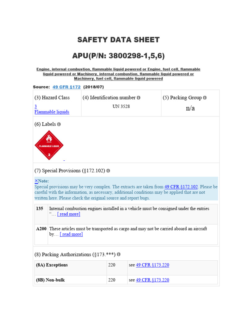 Safety Data Sheet | PDF | Engines | Internal Combustion Engine