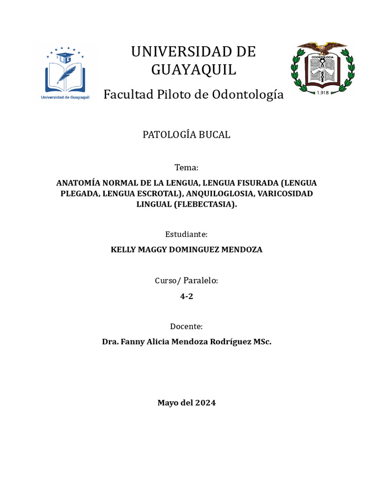 Documento Lengua | PDF | Lengua | Anatomía