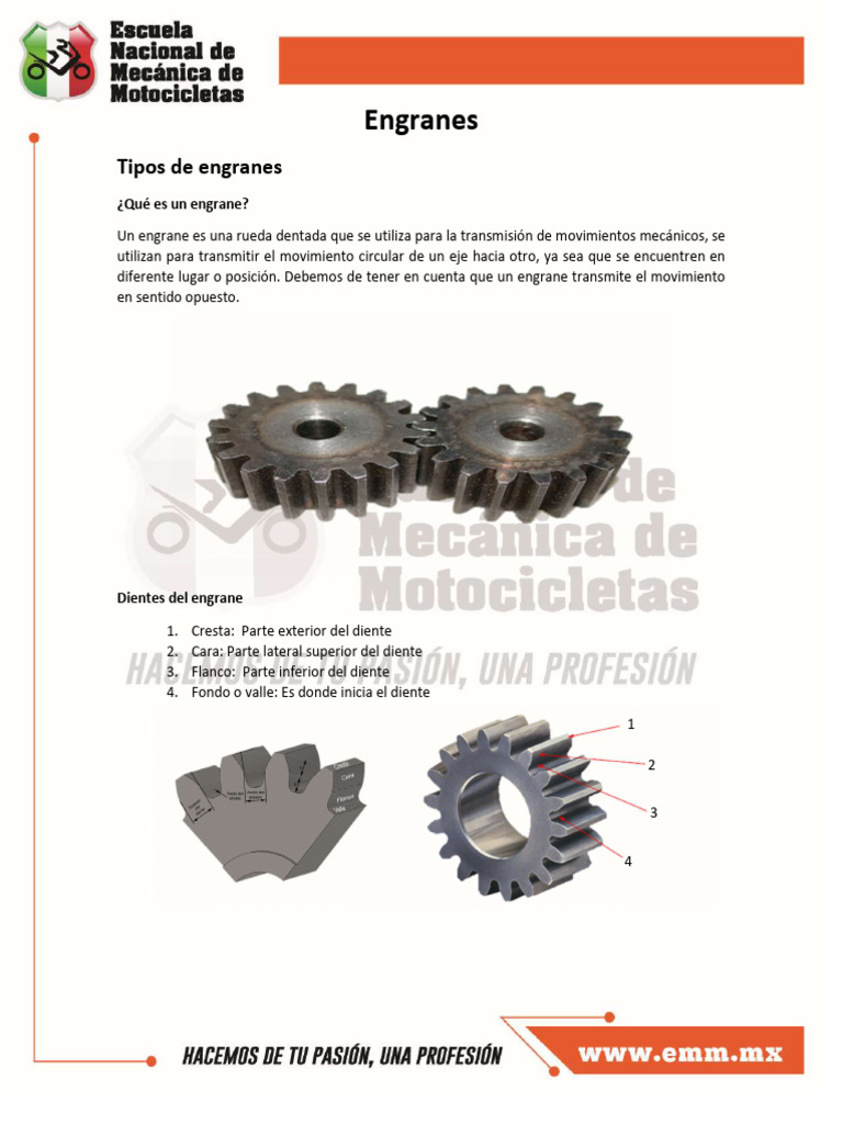 Engranes | PDF | Engranaje | Ingeniería mecánica