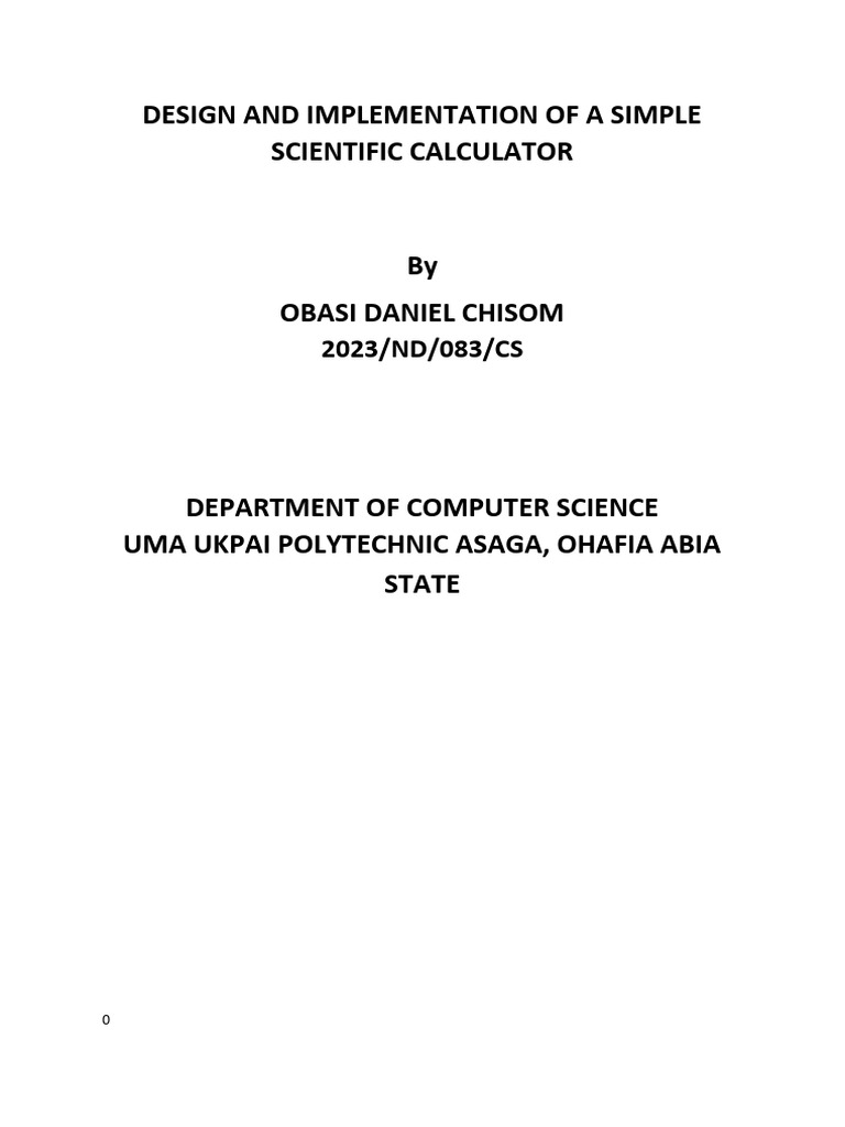 Simple Scientific Calculator Design | PDF | Software Testing | Usability