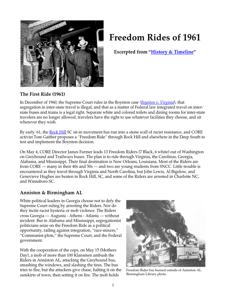 freedom_rides | PDF | Student Nonviolent Coordinating Committee ...