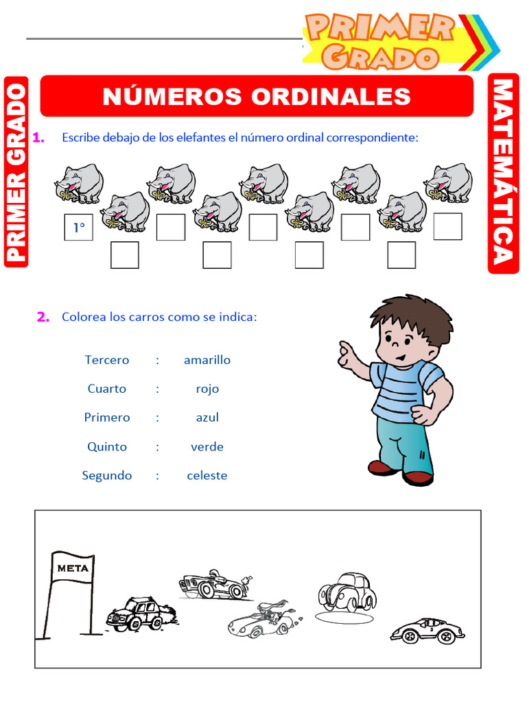 Números-Ordinales-para-Primer-Grado-de-Primaria | Descargar gratis PDF ...