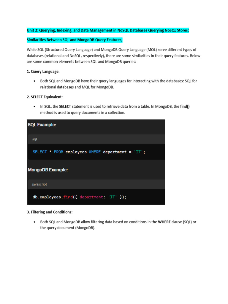 Unit 2 pt1 | PDF | Sql | Databases