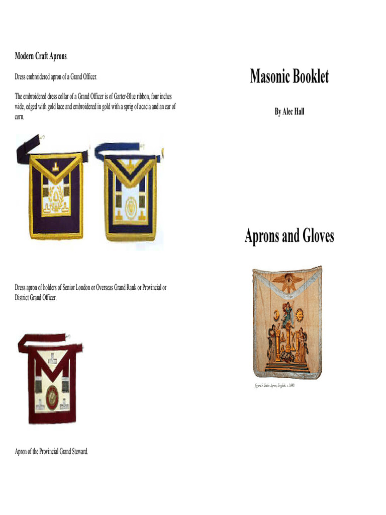 Aprons and Gloves - Alec Hall | PDF | Freemasonry | Glove